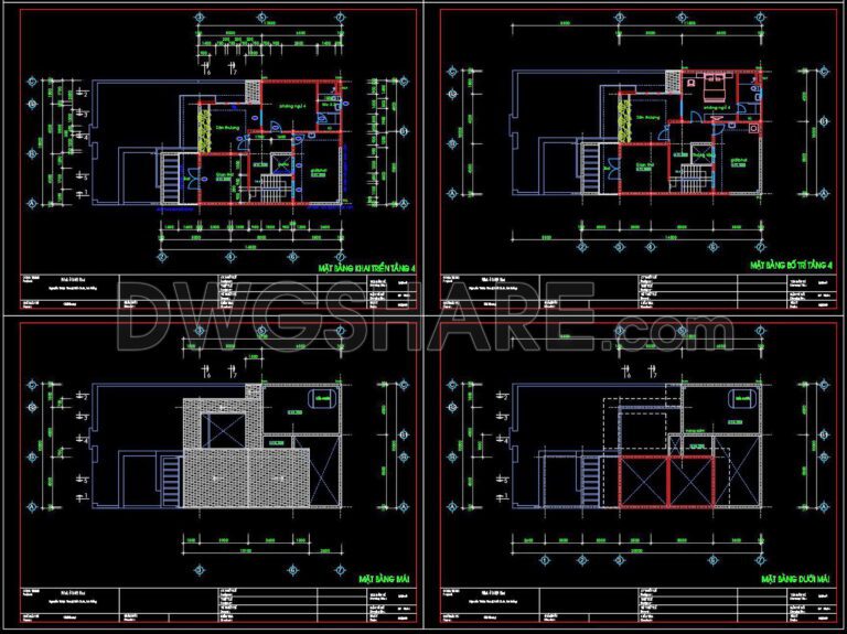 273. CAD drawings of the floor plan, elevation, and cross-sections of ...