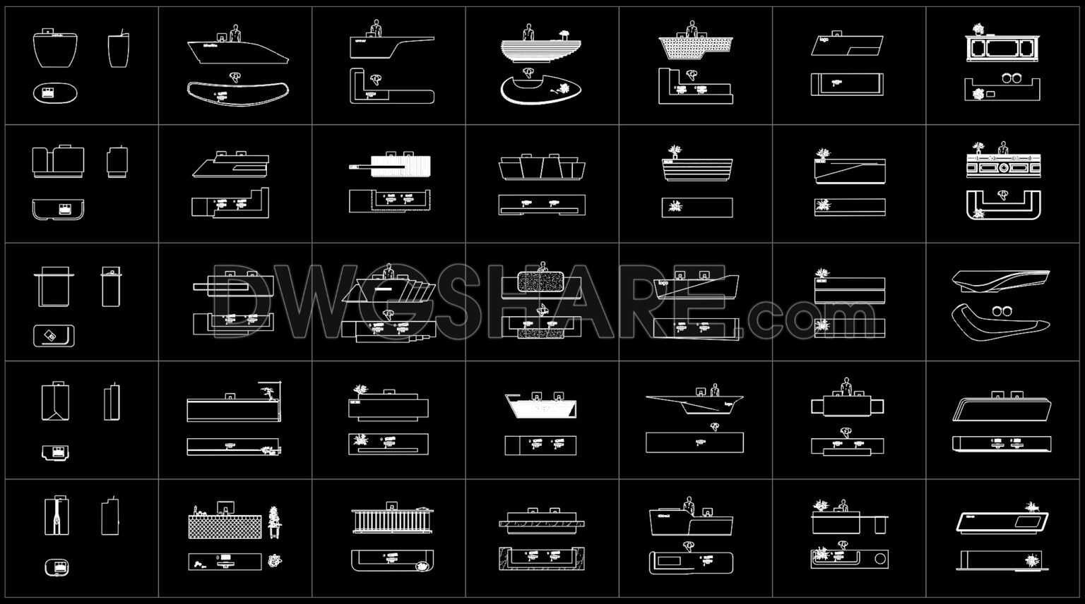 273. Download CAD blocks of reception desks, service counters, and ...