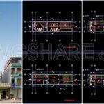 383. CAD drawings of the floor plan, elevation, and cross-sections of ...