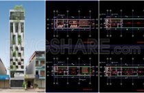 50.Multi Level Parking Cars Plan and Elevations CAD
