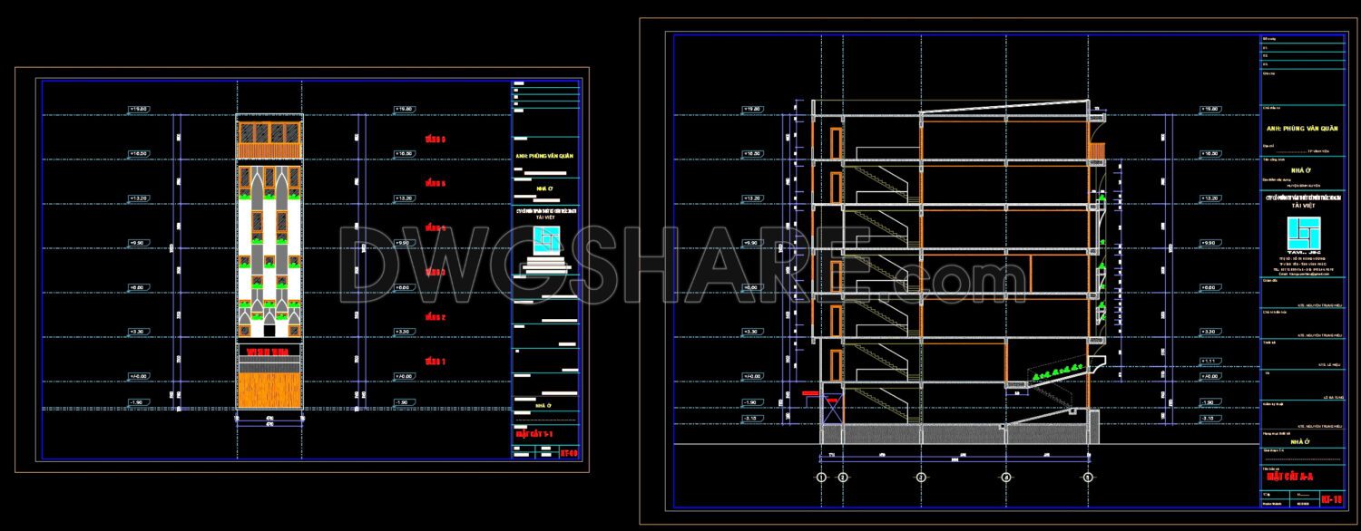 383. CAD drawings of the floor plan, elevation, and cross-sections of ...