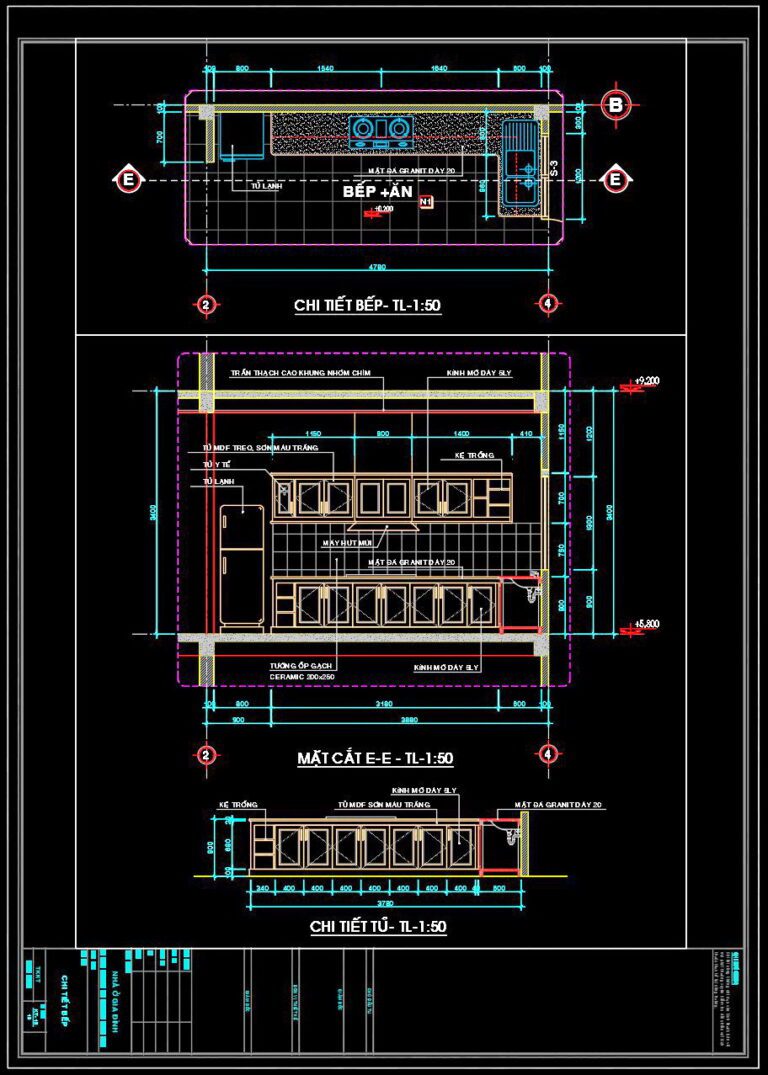 42. Download CAD drawings for interior design of bedrooms, kitchen