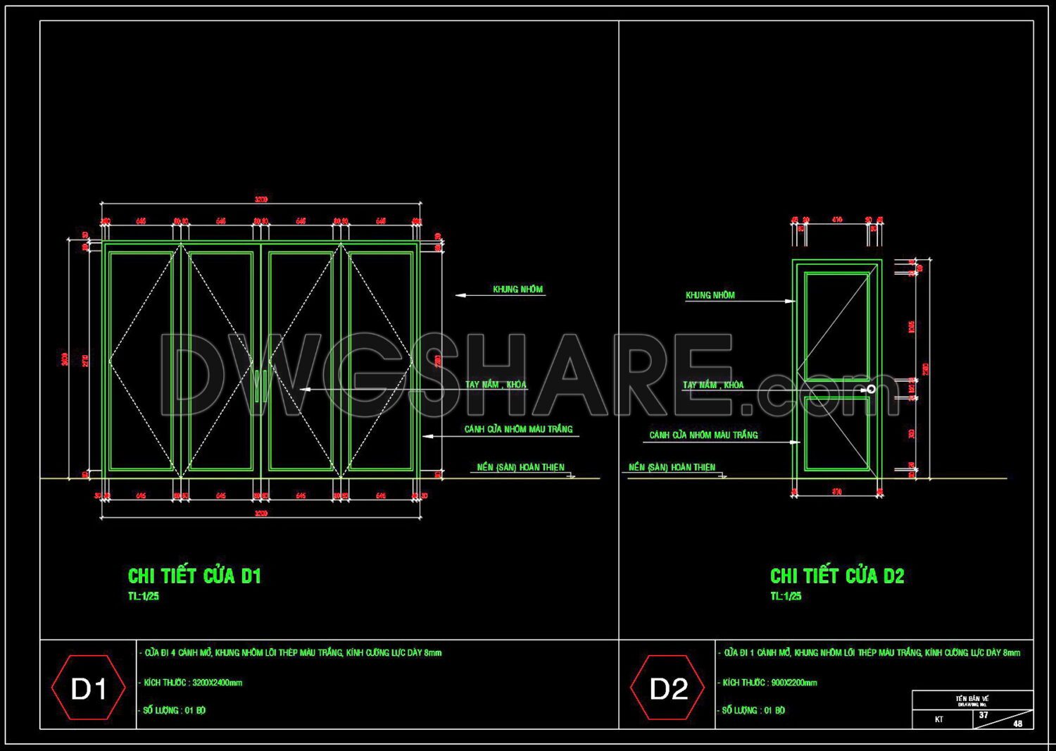 483. Detailed CAD Drawings Of Doors, Windows For Download