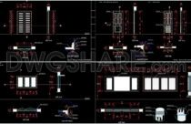 78.Flag Pole Elevation and Sections Details Autocad file