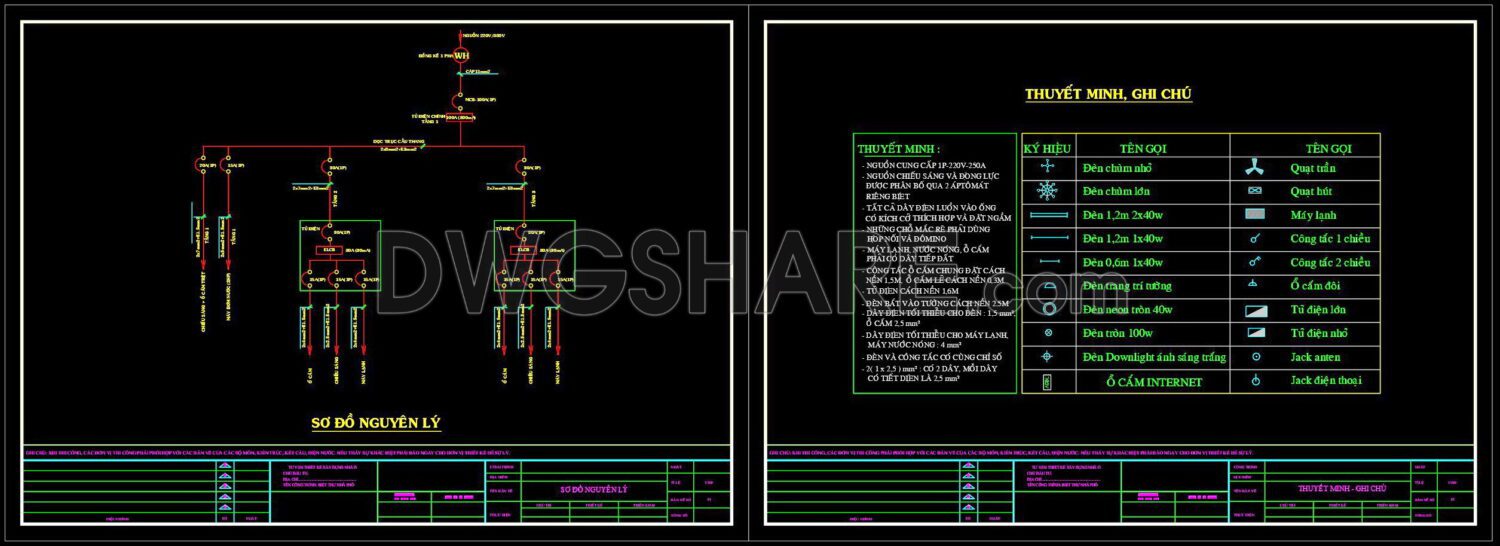 57. CAD drawings for detailed electrical designs for a 3-story townhouse