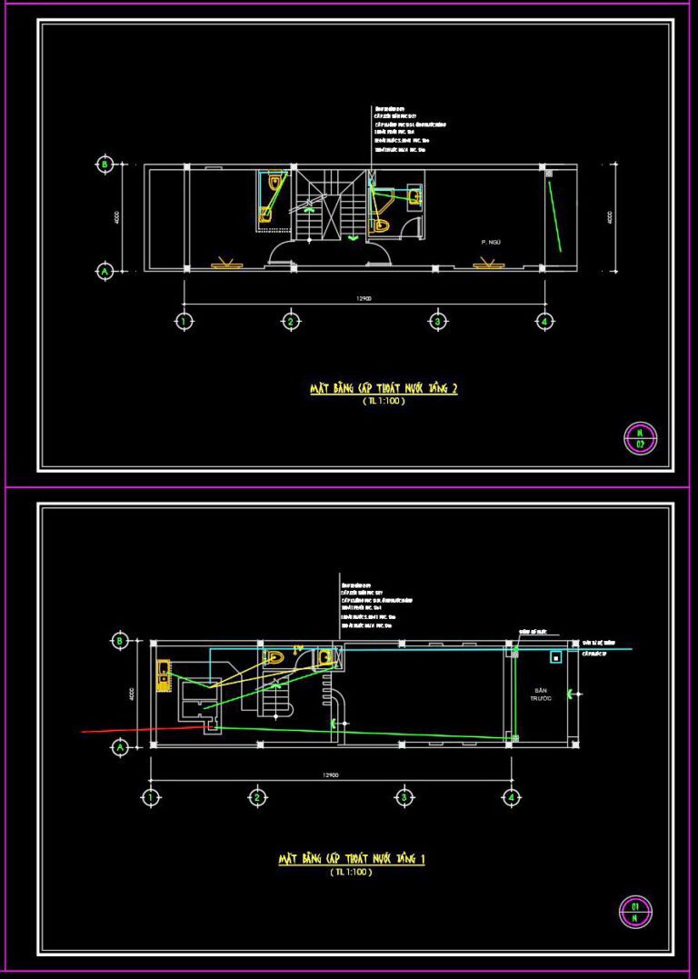 58. CAD drawings detailing the design of water supply and drainage ...