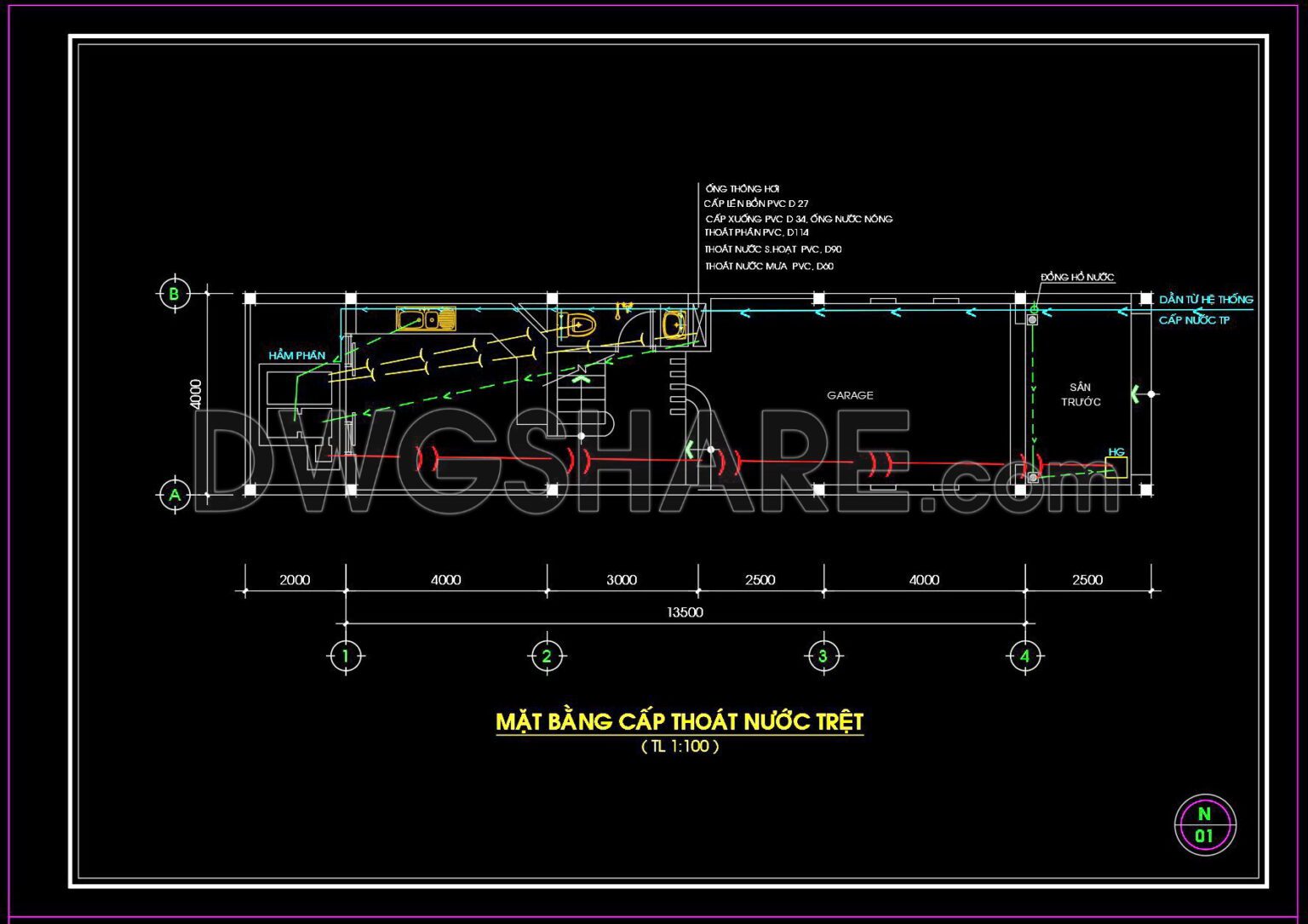 60. CAD drawings detailing the design of water supply and drainage ...