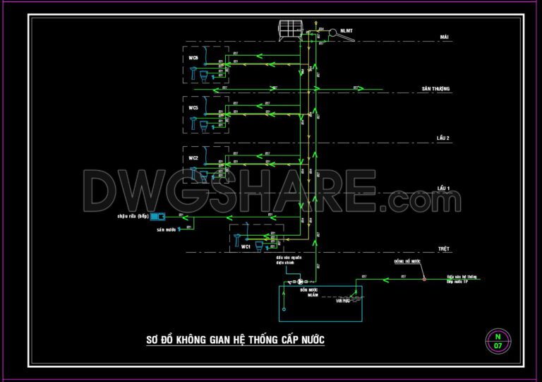 60. CAD drawings detailing the design of water supply and drainage ...