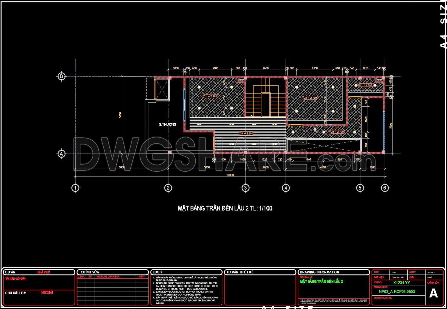 72. Detailed CAD drawings for the ceiling layout design of a 3-story ...