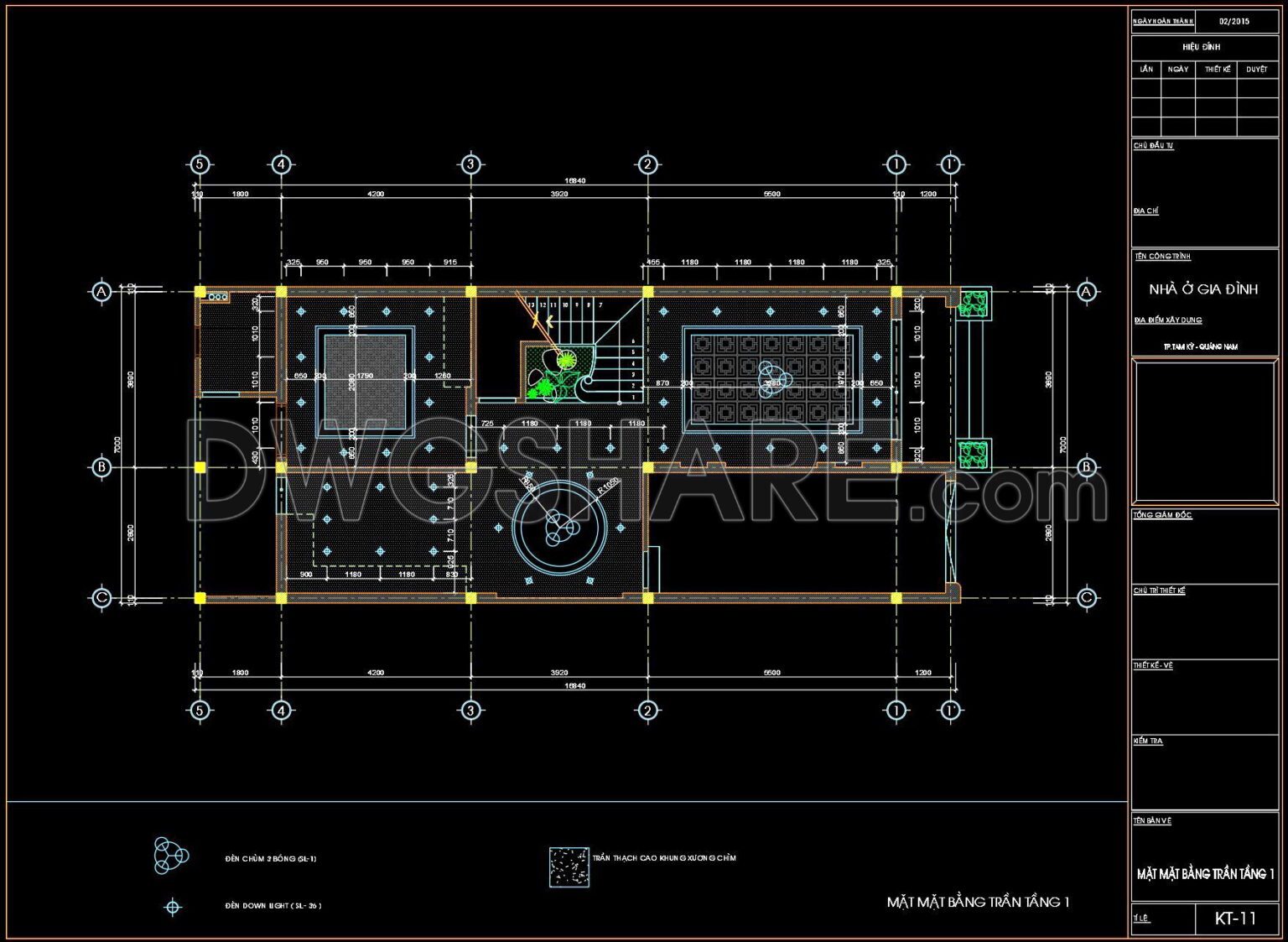 73. Detailed CAD drawings for the ceiling layout design of a 2-story ...