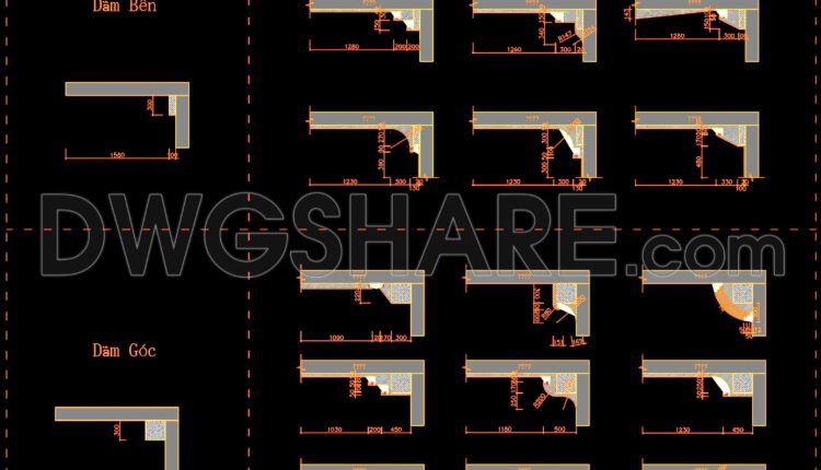 97. CAD drawings of various gypsum ceiling cross-sections and recessed ...