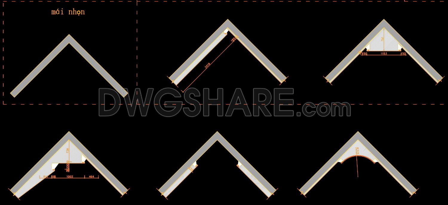 97. CAD drawings of various gypsum ceiling cross-sections and recessed ...