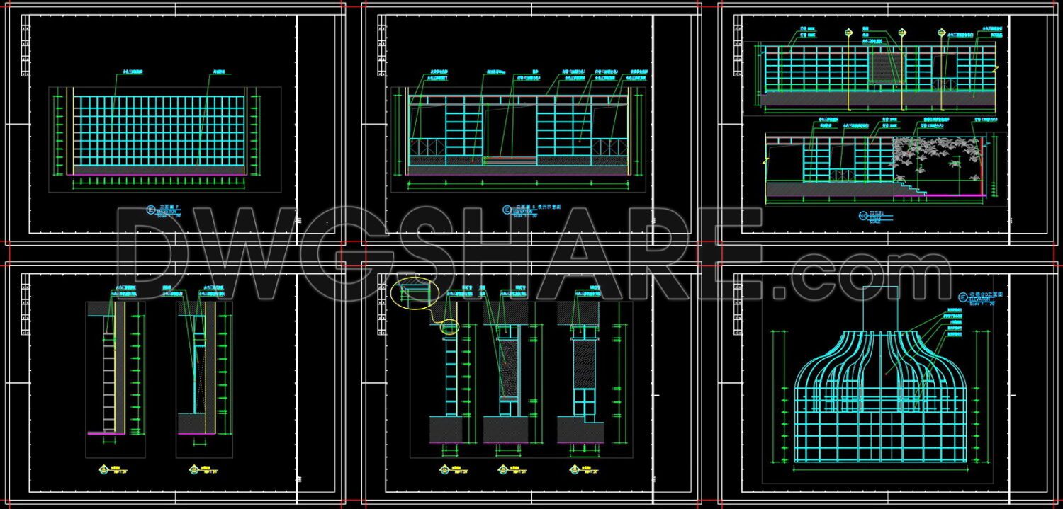 Detailed CAD drawings for the design and construction of coffee shops ...