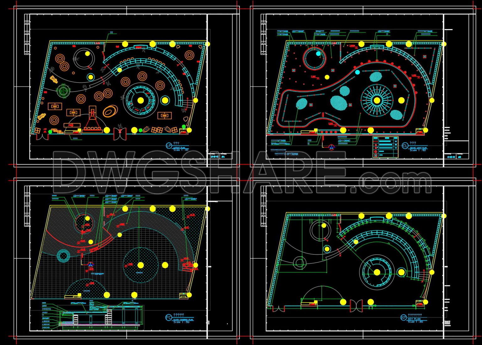 Detailed CAD drawings for the design and construction of coffee shops ...