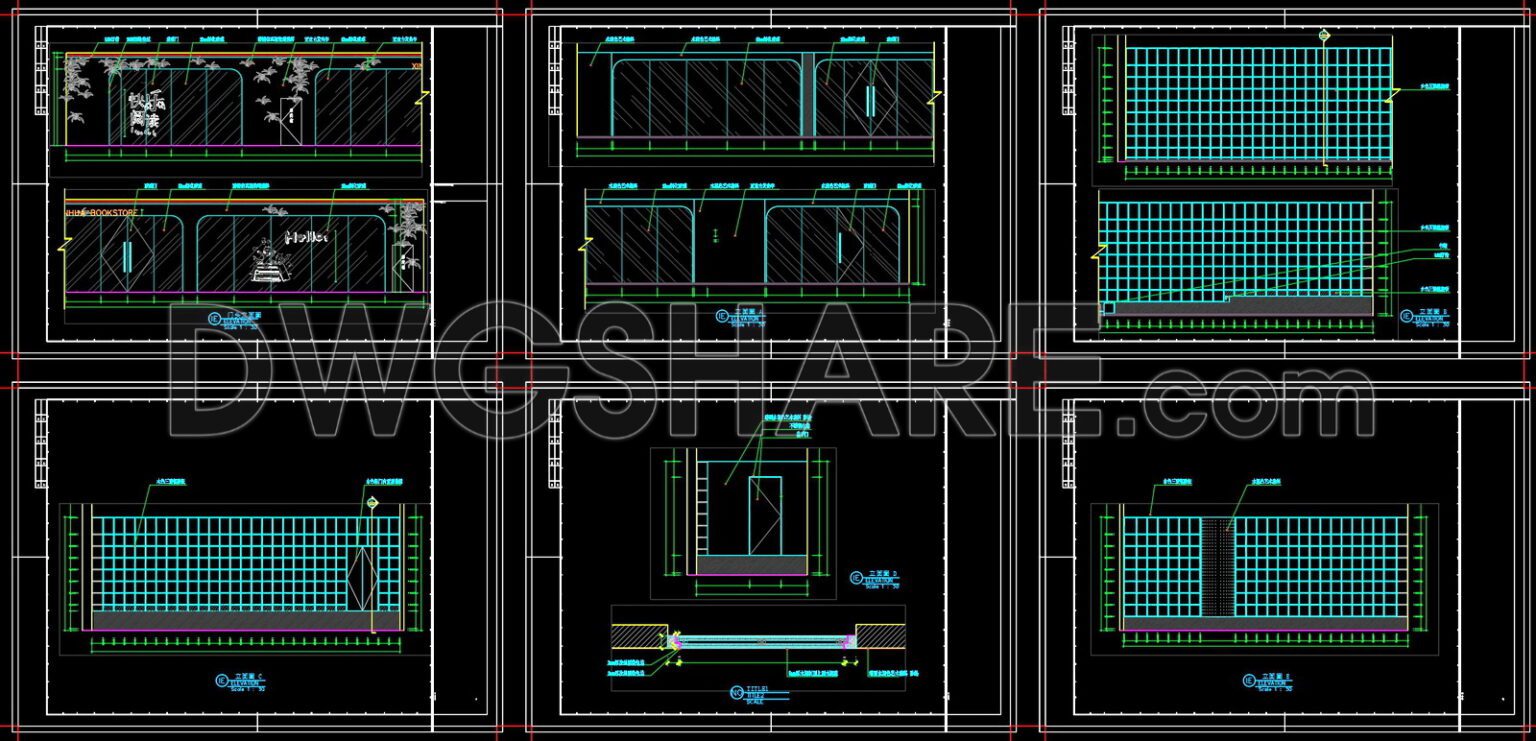 Detailed CAD drawings for the design and construction of coffee shops ...