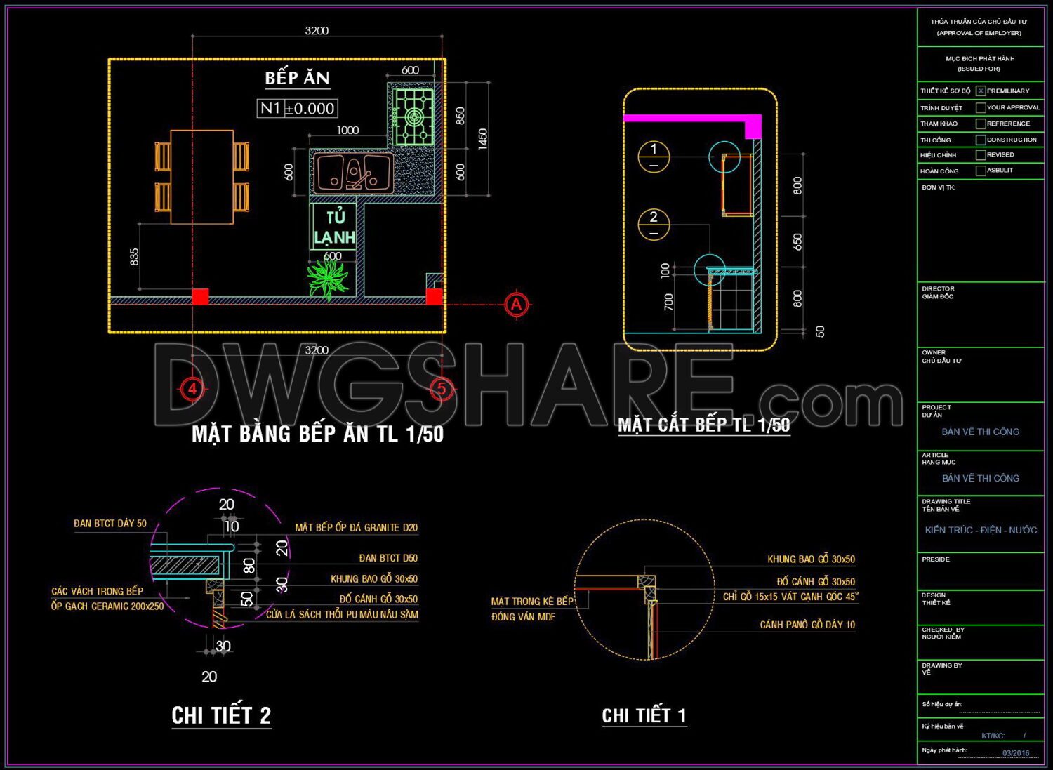 101. CAD technical drawings of kitchen cabinets for the house