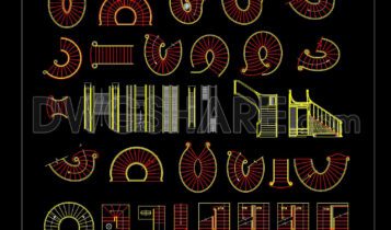 22.A set of trees and shrubs color top view AutoCAD blocks
