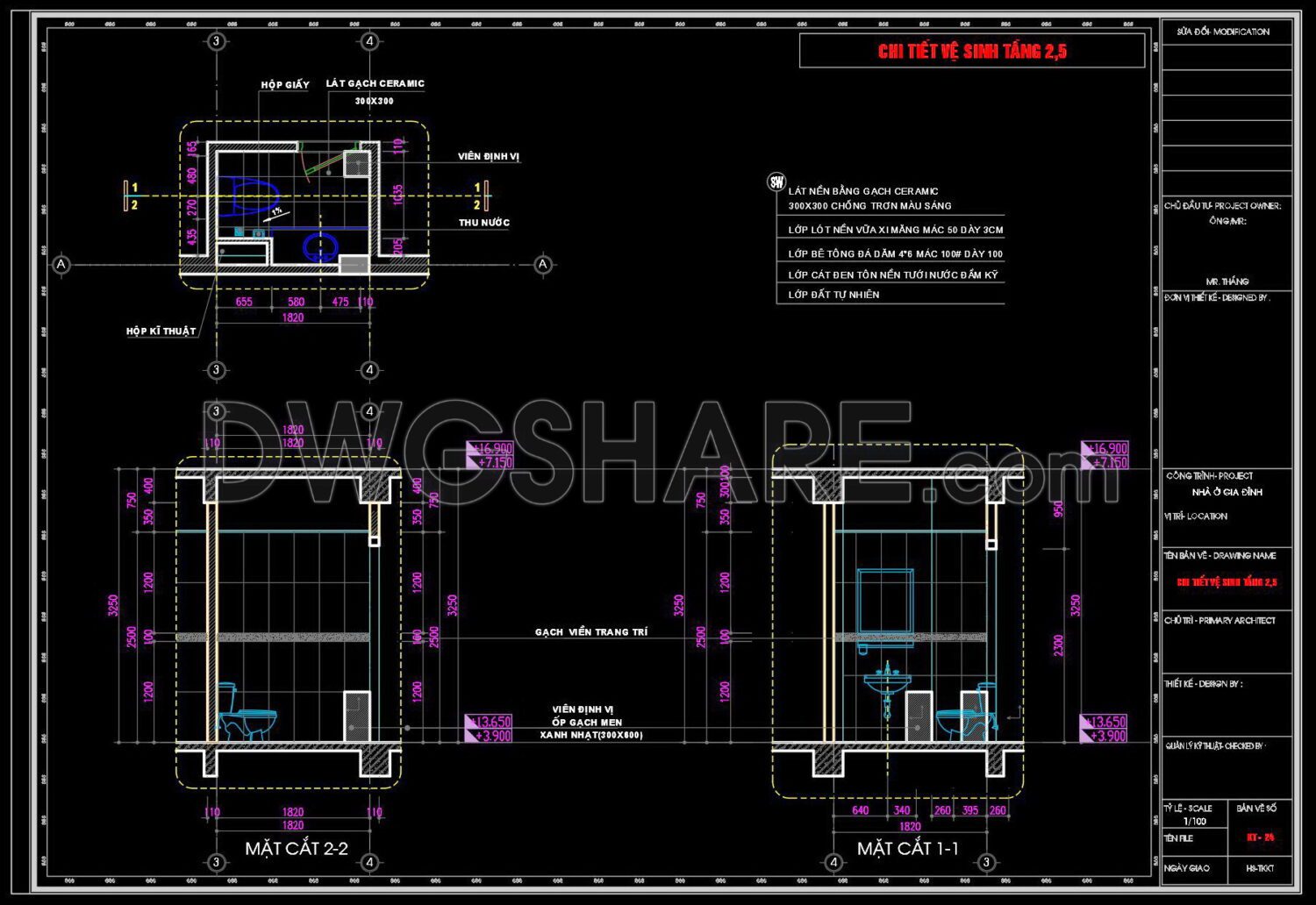175. WC Layout Plan and elevations details CAD drawings download