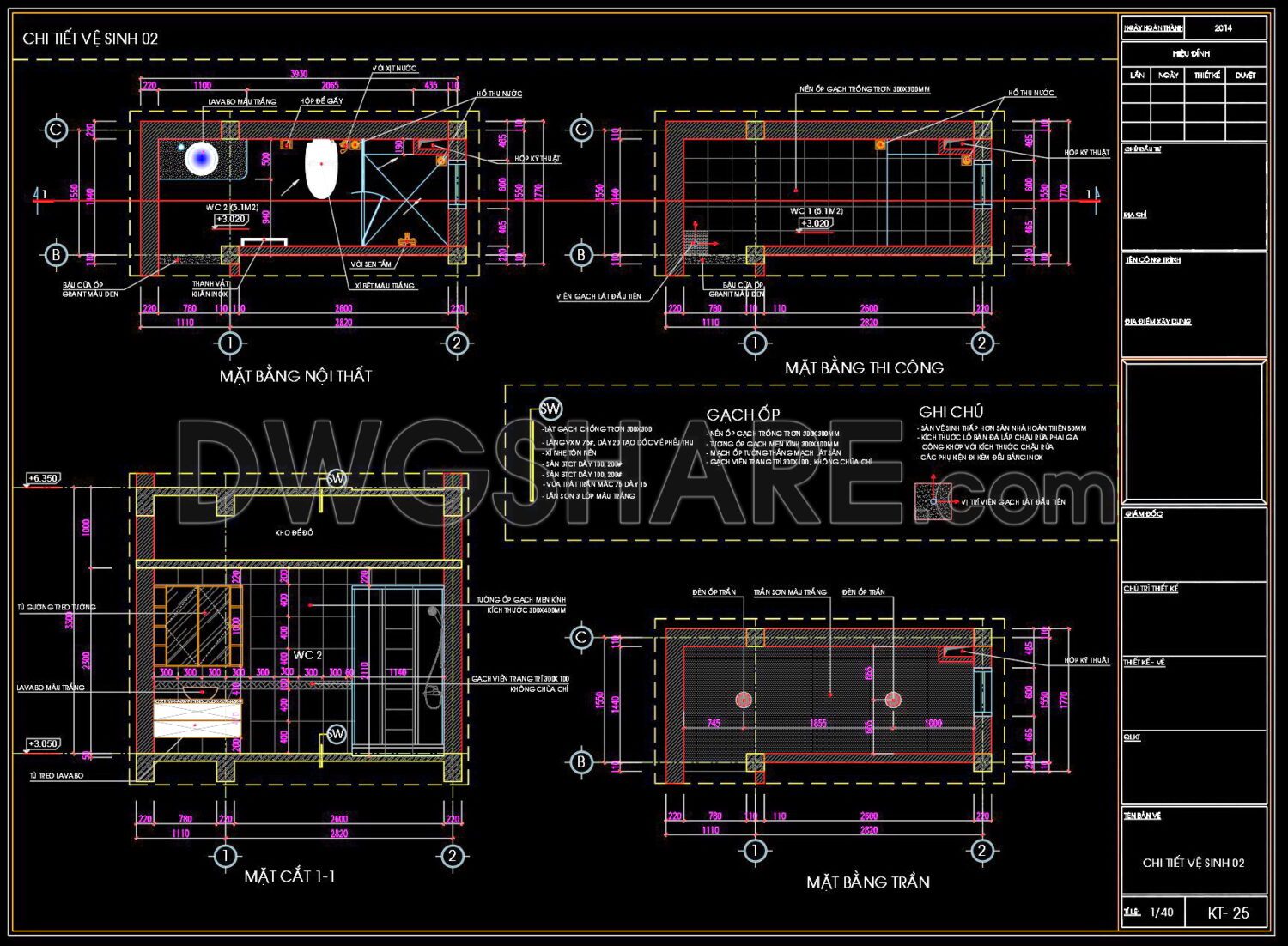 177. WC Layout Plan and elevations details CAD drawings download