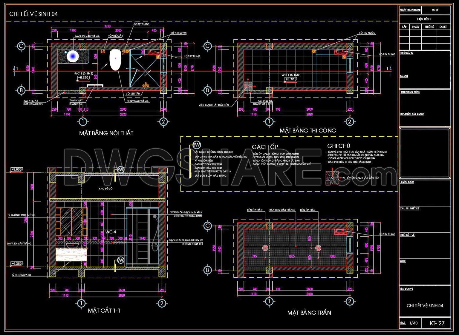 177. WC Layout Plan and elevations details CAD drawings download