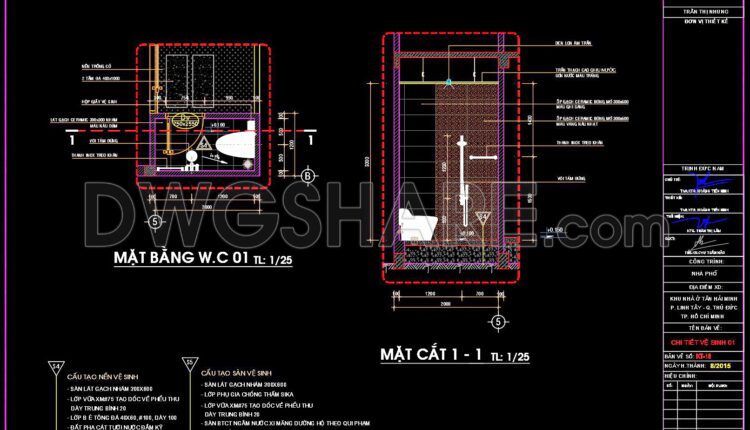 179. WC Layout Plan and elevations details CAD drawings download - Free ...