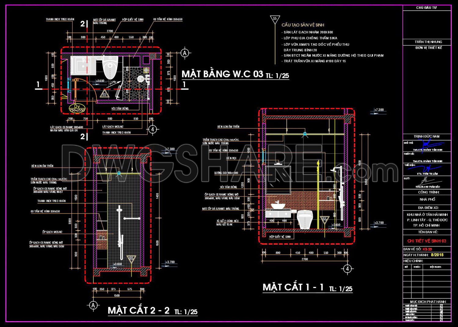 179. WC Layout Plan and elevations details CAD drawings download