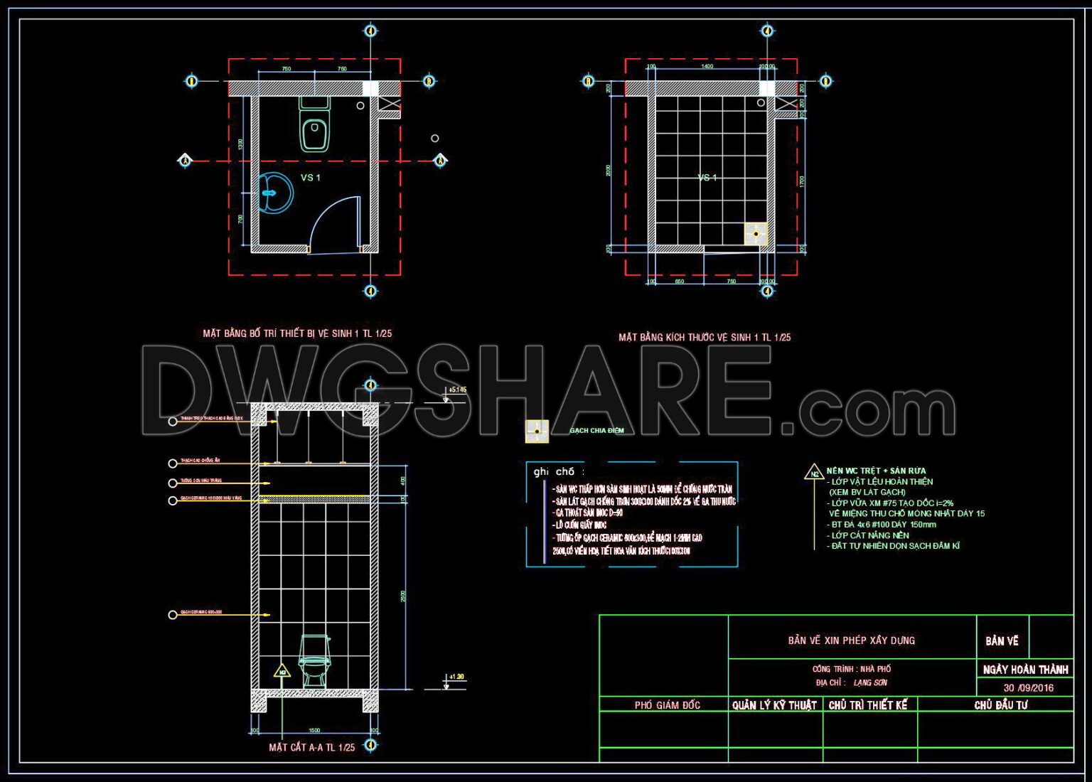 180. WC Layout Plan and elevations details CAD drawings download