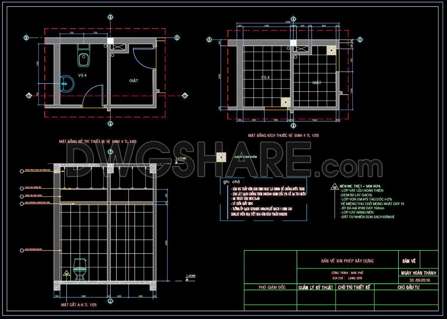 180. WC Layout Plan and elevations details CAD drawings download