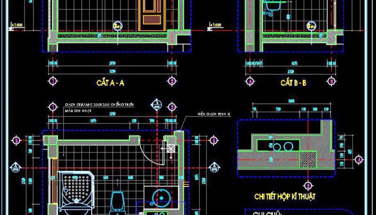 181. WC Layout Plan and elevations details CAD drawings download - Free ...