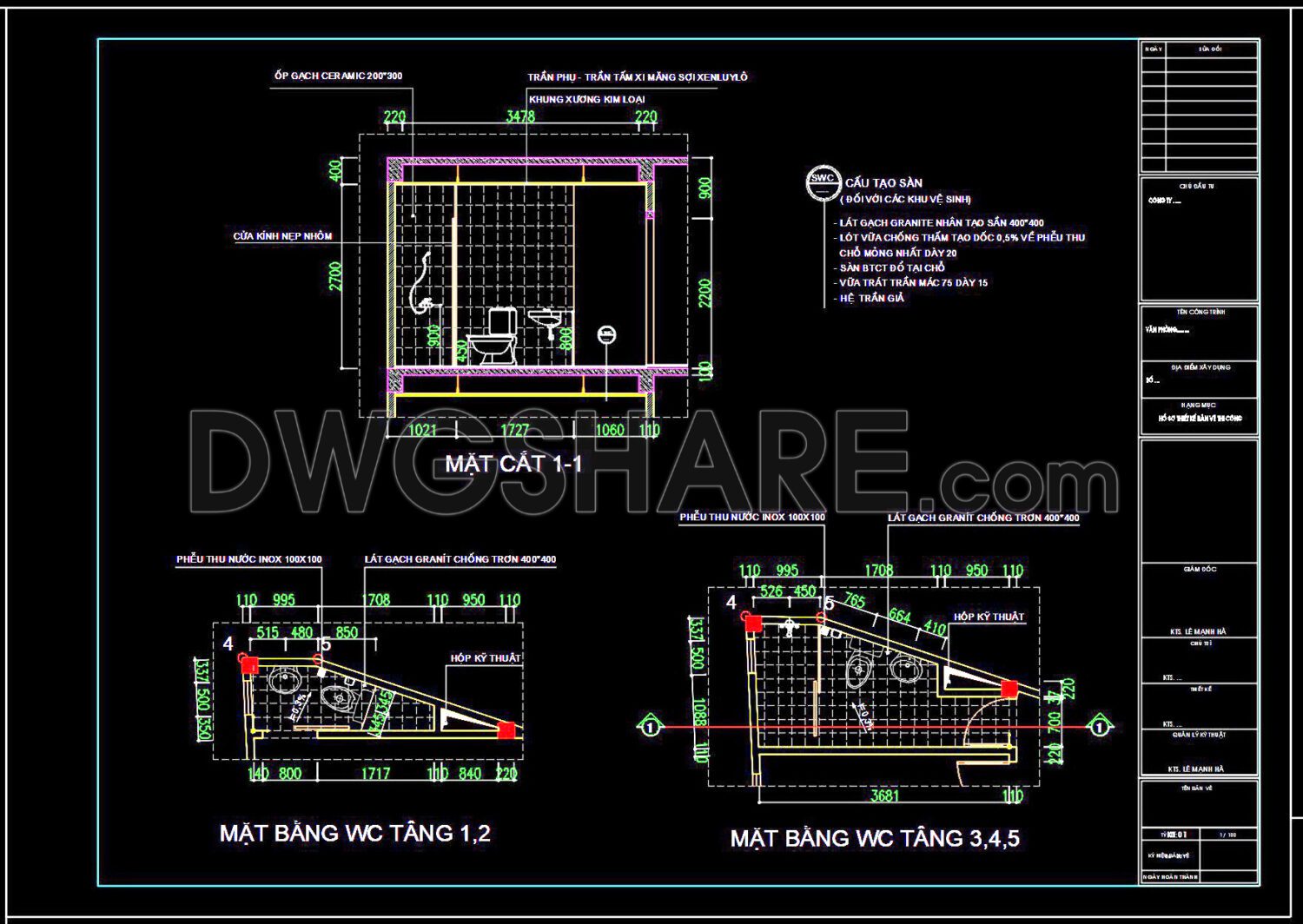 182. WC Layout Plan and elevations details CAD drawings download