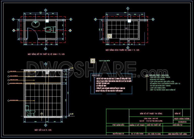 183. WC Layout Plan and elevations details CAD drawings download