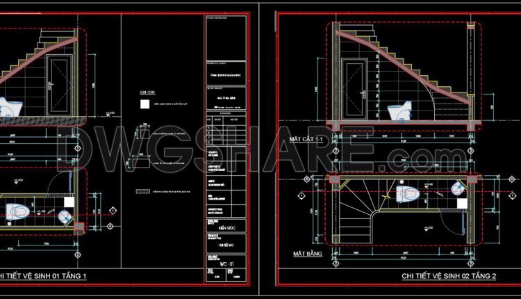 186. WC Layout Plan and elevations details CAD drawings download - Free ...