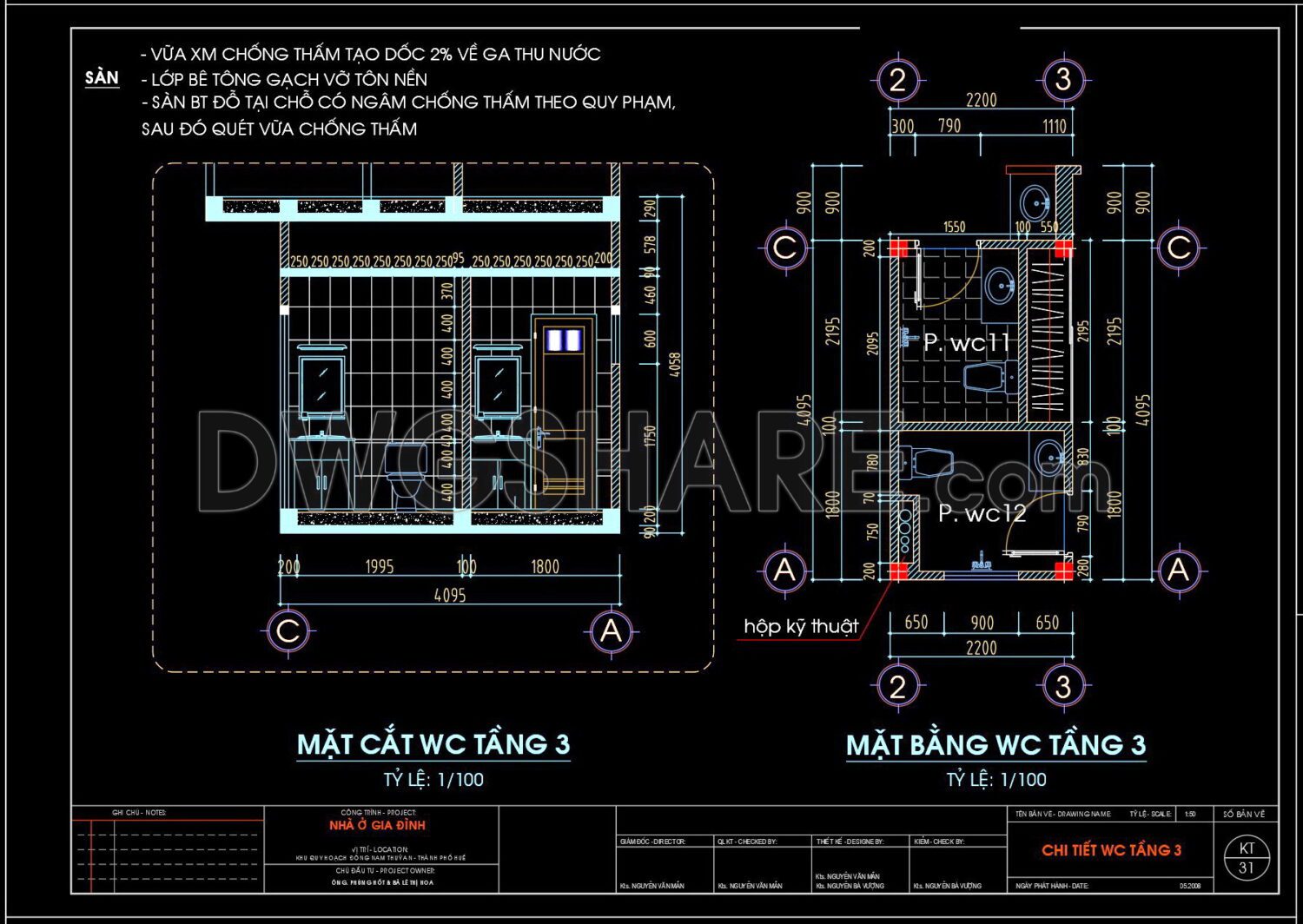 187. WC Layout Plan and elevations details CAD drawings download