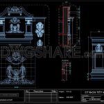250. Detailed AutoCAD drawings of vertical facades in classical ...