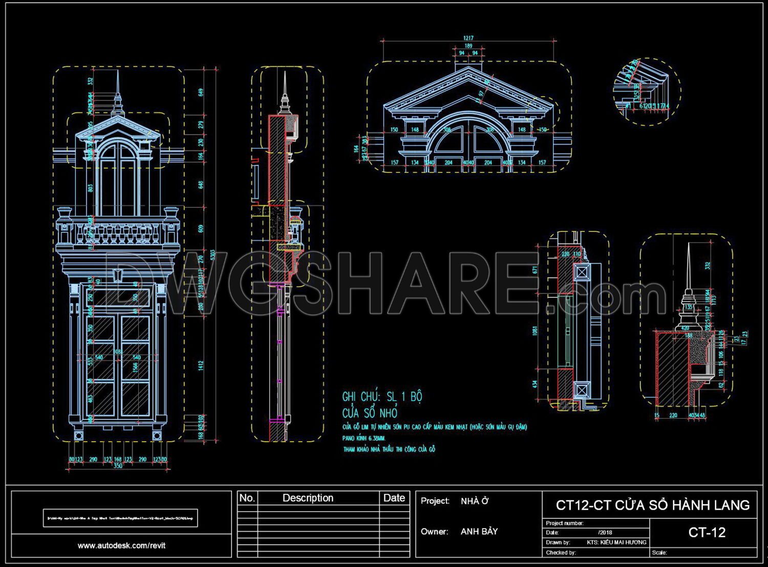 250. Detailed AutoCAD drawings of vertical facades in classical ...