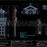 250. Detailed AutoCAD drawings of vertical facades in classical ...
