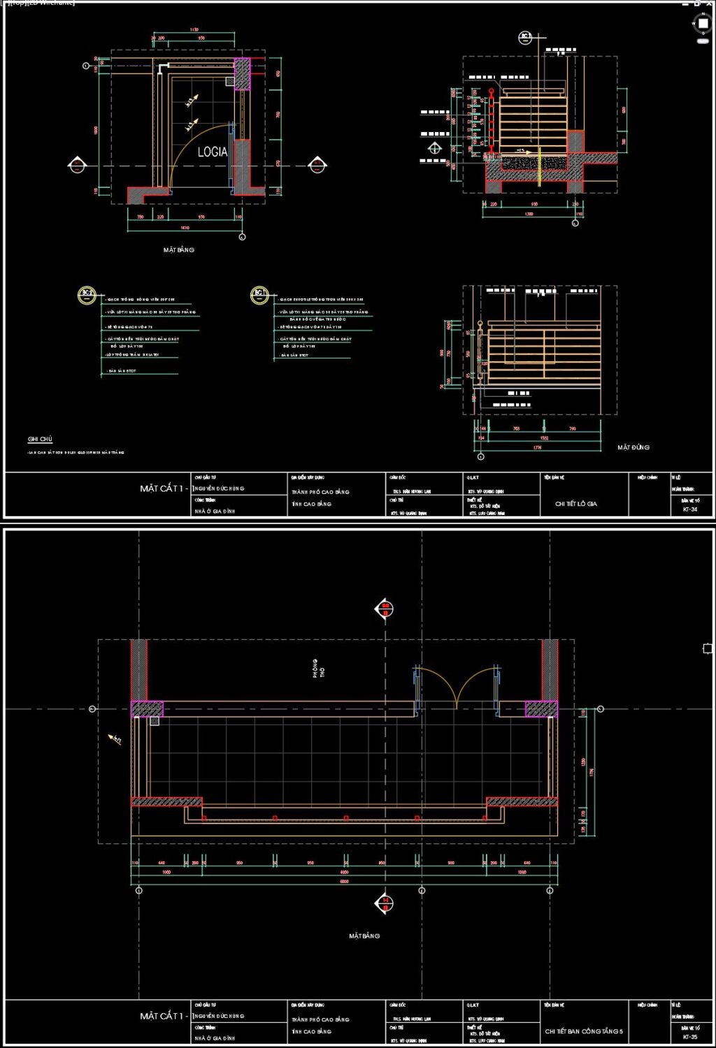 257. Detailed architectural CAD drawings of balconies