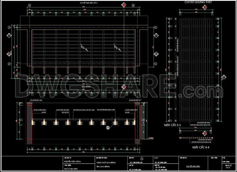 258. CAD drawing details of the skylight for natural lighting in the ...
