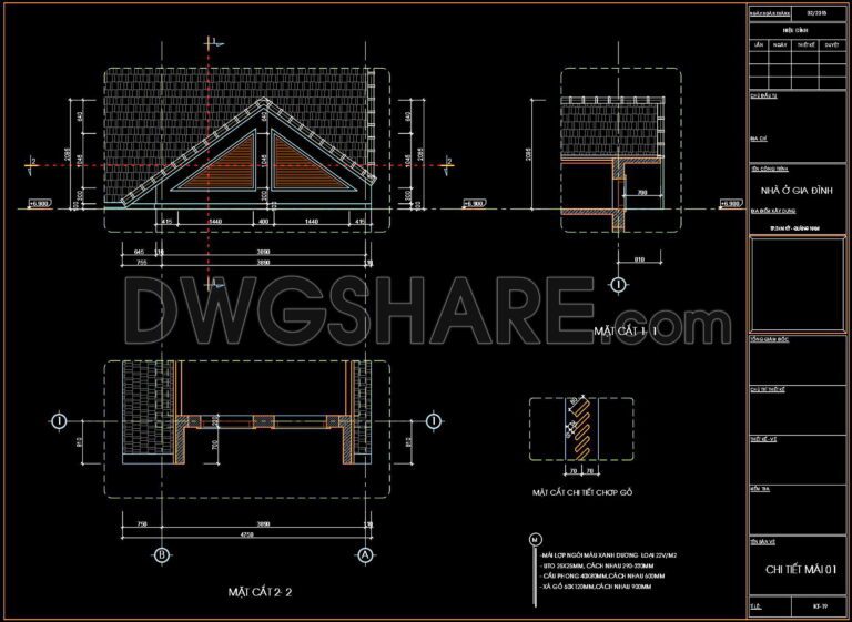 259. Detailed CAD drawings of sloped roofs, roof drainage gutters, and balcony railings for a ...