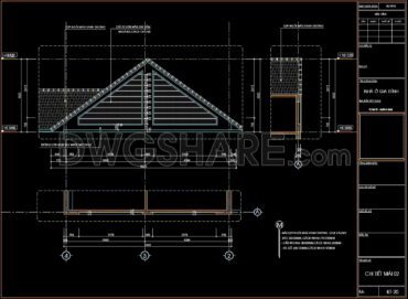 259. Detailed CAD drawings of sloped roofs, roof drainage gutters, and ...