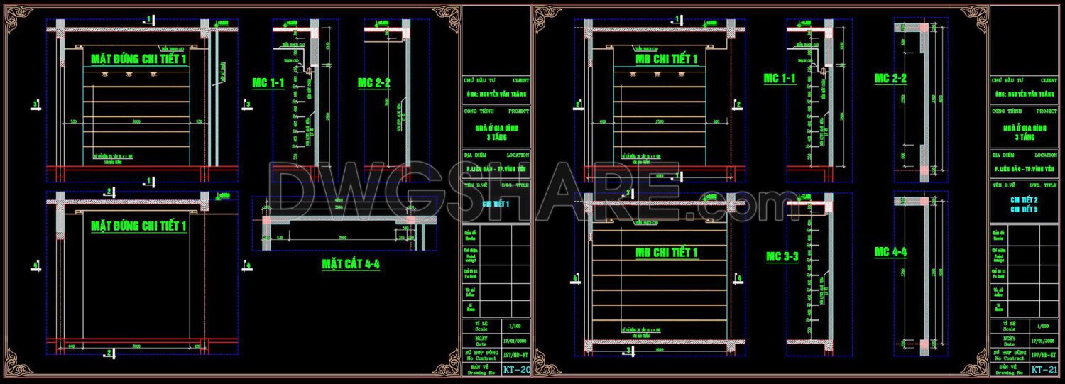 265. Detailed architectural CAD drawings of the roof and entrance steps ...