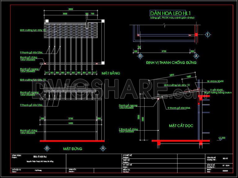 266. Detailed architectural CAD drawings of balconies