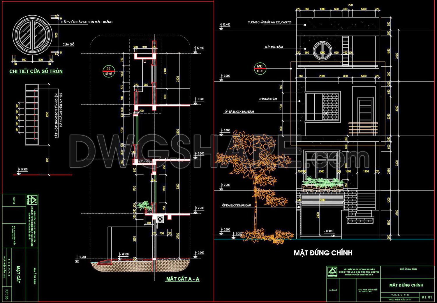 267. CAD detailed drawings of vertical facade wall sections for townhouses