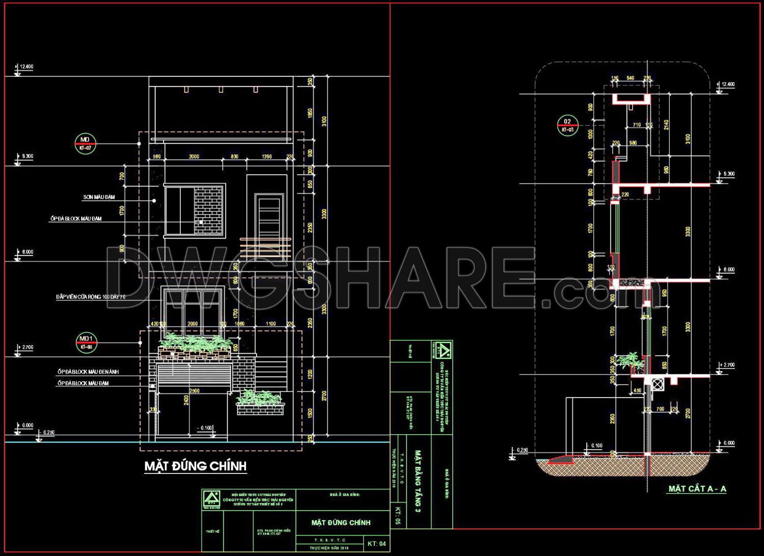267. CAD detailed drawings of vertical facade wall sections for townhouses