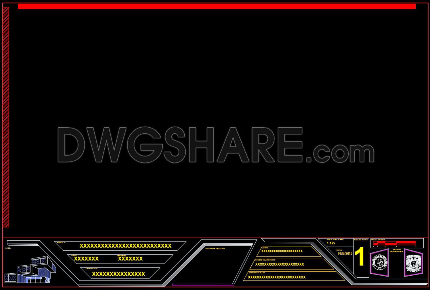 27. Title blocks layout in metric