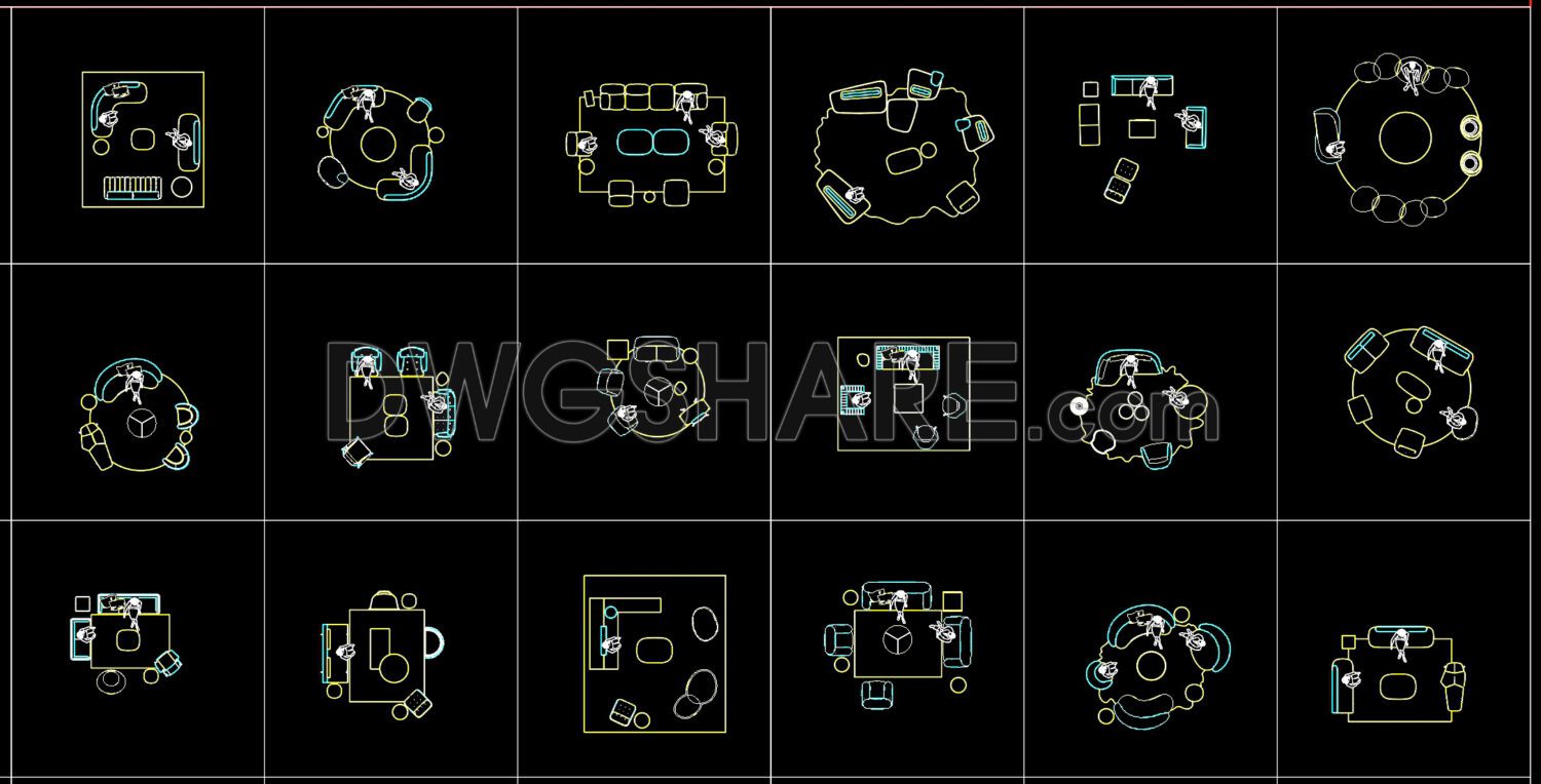 276. Free download the sofa CAD block library from Spain