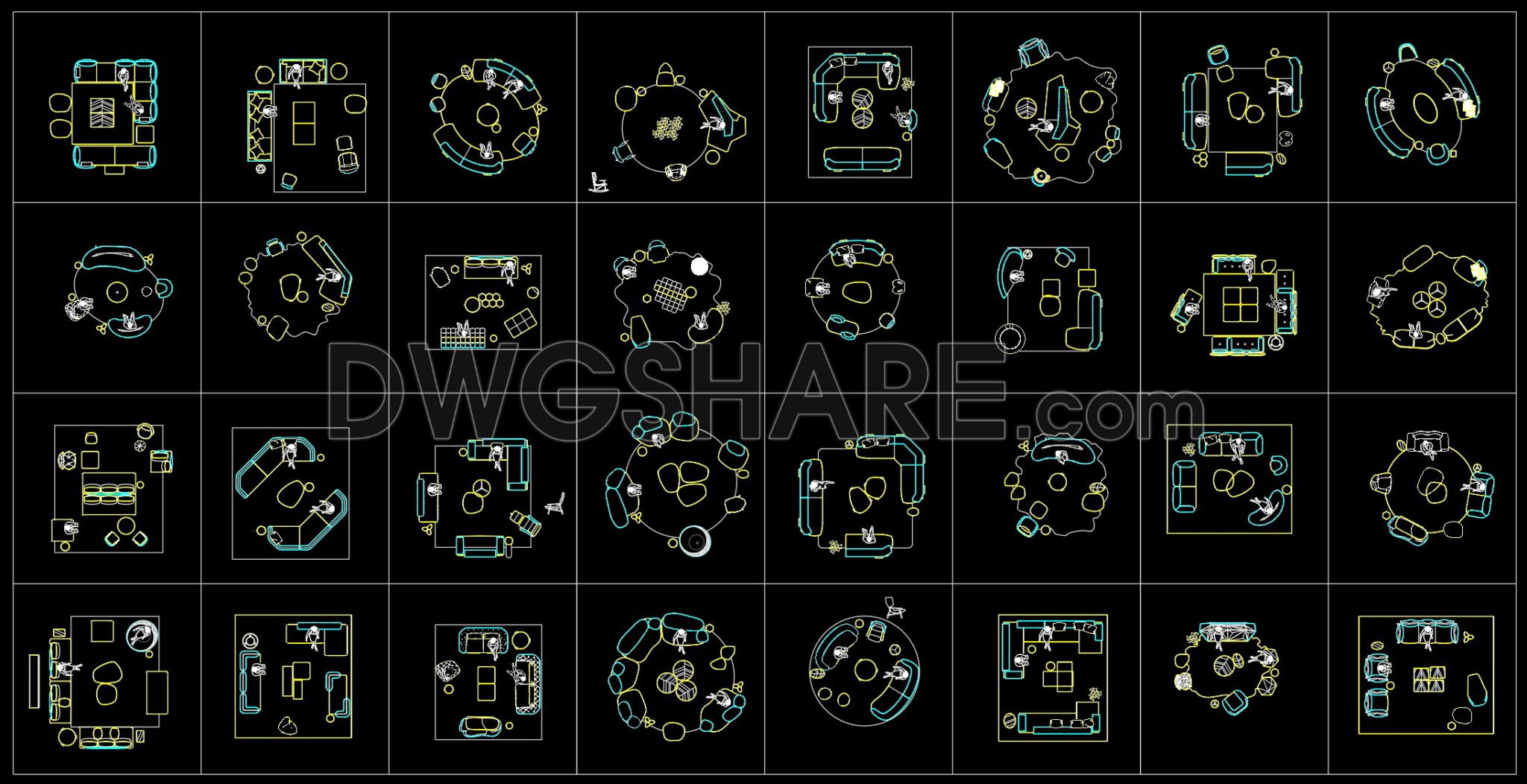 277. Free download the simple modern Italian Moroso sofa CAD block library
