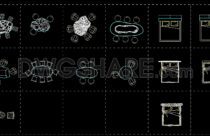 20. Free Download of Wedding Dress and Floral Decoration CAD Blocks