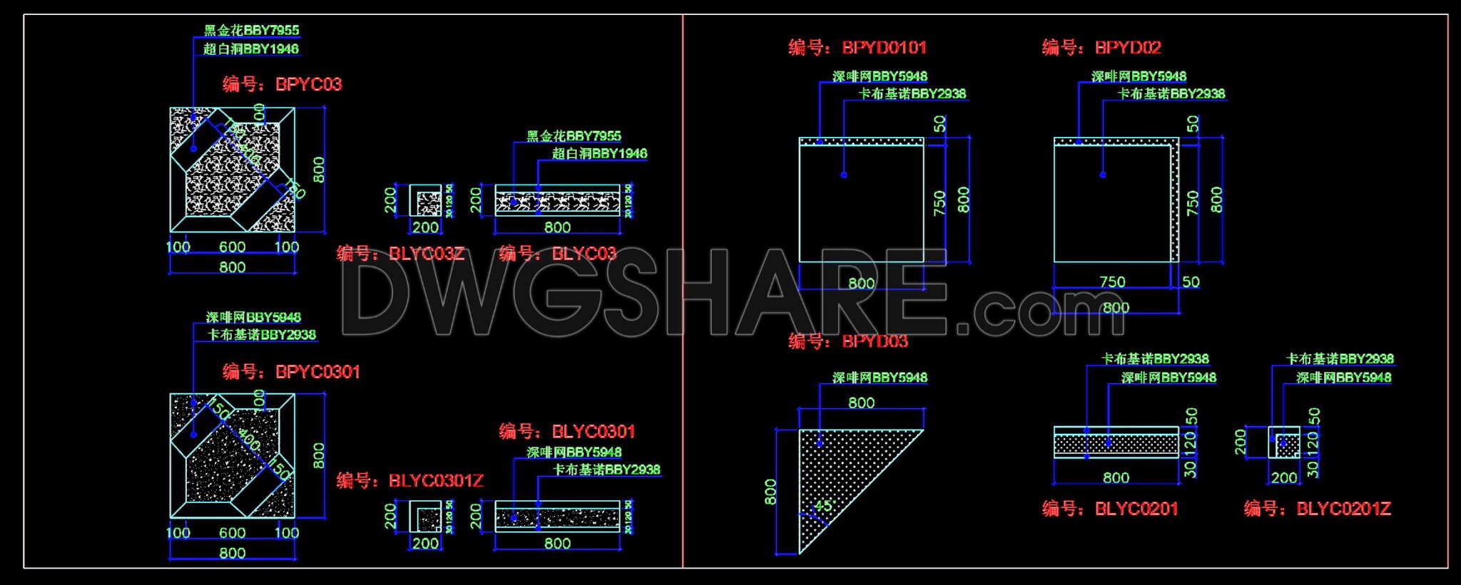 315. Paving Design CAD Blocks