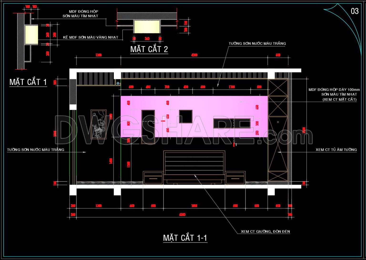 43. Download CAD drawings for interior design of bedroom
